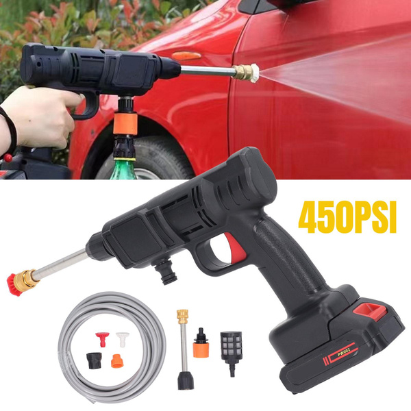 US/EU Plug 450PSI Cordless Pressure Washer with Spray Nozzle Lithium ...