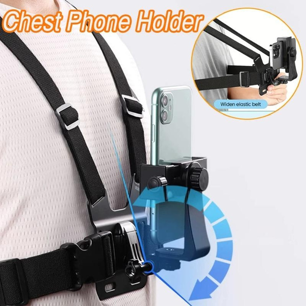 Chest Phone Holder Adjustable Phone Clip Stand With Chest Strap ...