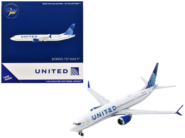 Boeing 737 MAX 9 Commercial Aircraft "United Airlines" (N37555) White ...