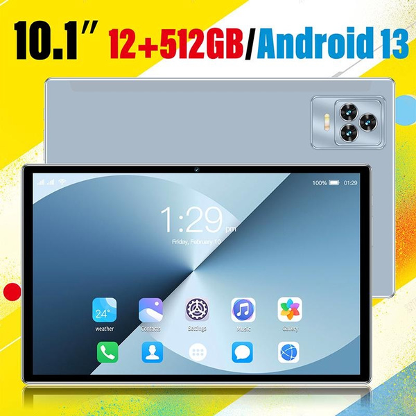 New 10.1 Inch Tablet Android 13 12GB+512GB High-Clear 24MP+48MP 5G ...