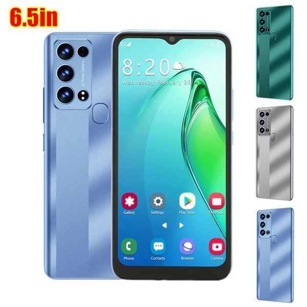 Face Unlocked Smartphone for Android12 6.5in HD 6GB RAM 128GB ROM ...