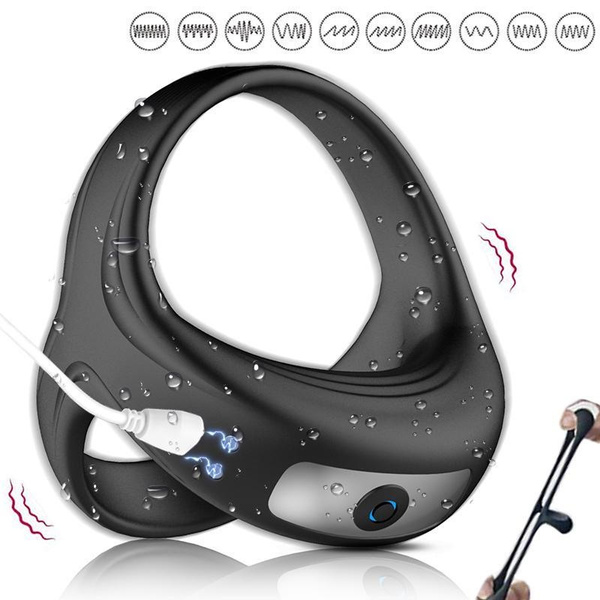 Male Delay Locking Penis Rings Vibrating Cock Rings With 10 Vibration ...