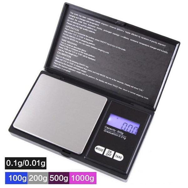 Electronic Digital Pocket Scale 0.1/0.01g Precision Backlight Kitchen ...