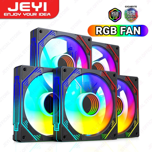 JEYI RGB Cooling Fans 120mm Computer Case High Performance Fan Kit 6pin ...