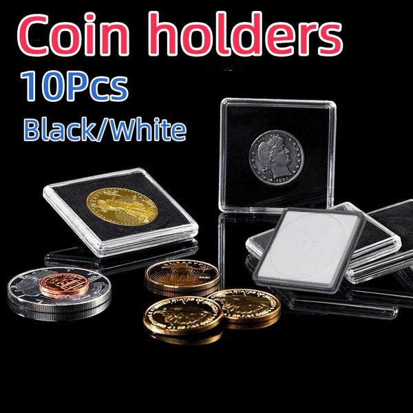 10Pcs Coin Holder Polystyrene Coin Container Coin Case for Coin ...