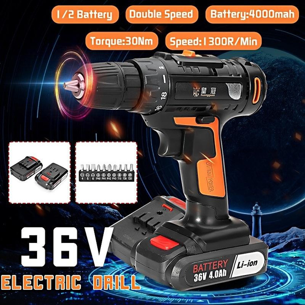 DC 21/36Volt 1300R/Min Double Speed Wood Wall Mental Drilling 3 In 1 ...