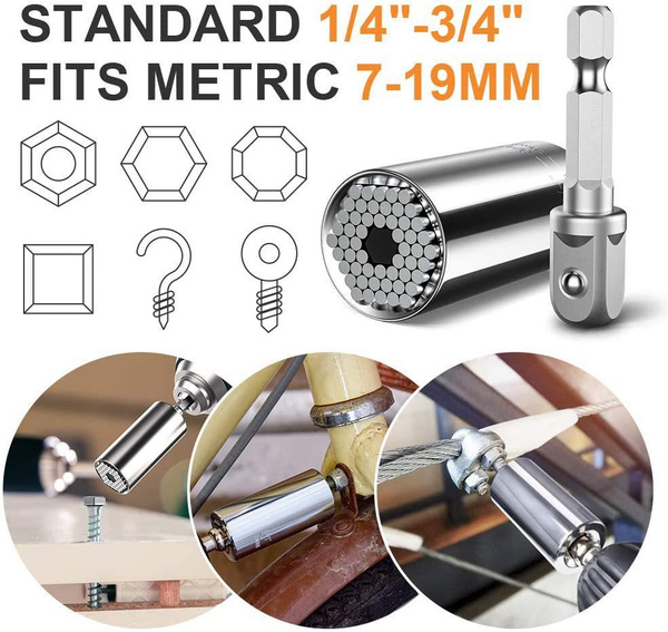 Super Universal Socket Tools Gifts for Men: Socket Set with Power Drill ...