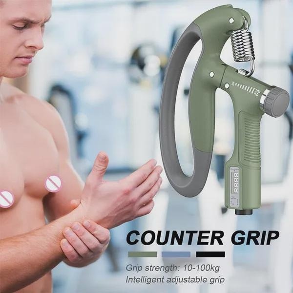 Adjustable Countable 10-100KG Hand Grip Strengthener Spring Grip Arm ...