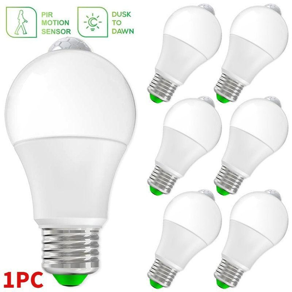 1pcs E27 LED PIR Motion Sensor Light Bulbs 220V Dusk to Dawn Security ...