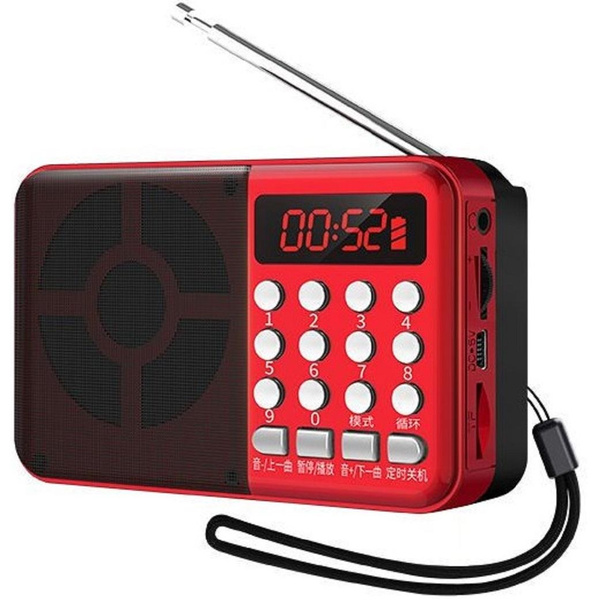 Portable FM Radio with Bluetooth Speaker and SD Card Player,MP3 Player ...