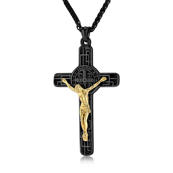 Classical Crucifixion of Jesus Christ Saint St. Benedict Medal Cross ...