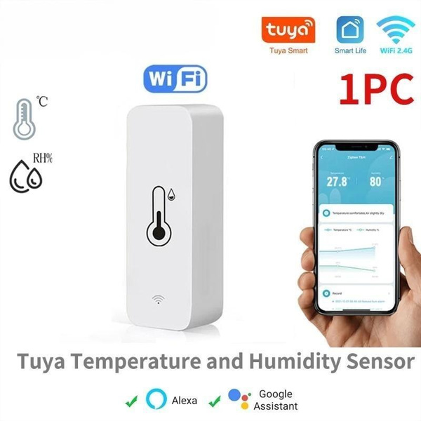 Tuya WiFi Temperature Humidity Sensor Home Connected Thermometer ...