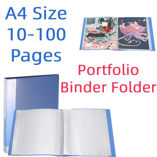 10-100 Pages Portfolio Binder Folder A4 Folder Document Folder For ...