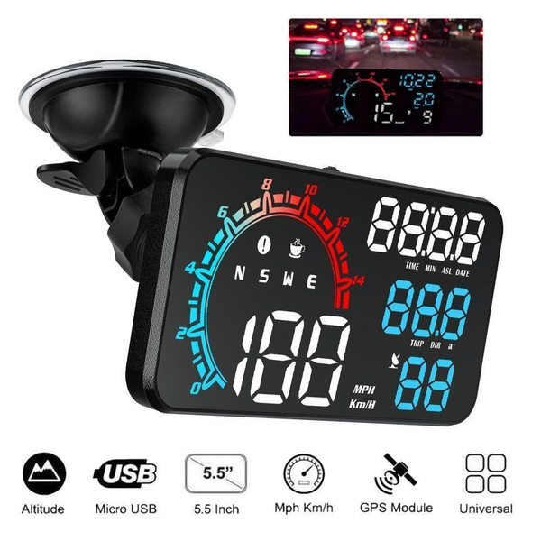 Majesun G11 Car HUD Display-Real Time Overspeed Alerts&GPS Speedometer ...