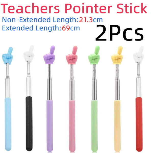 2Pcs Telescopic Teachers Pointer 21.3cm-69cm Extendable Finger Design ...