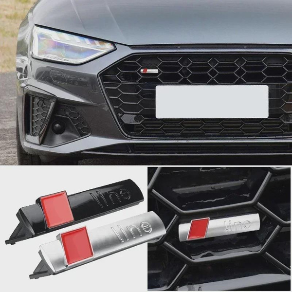 Car Front Grill Badge Grille Emblem Sticker For S line A1 A3 A4 8P 8L ...