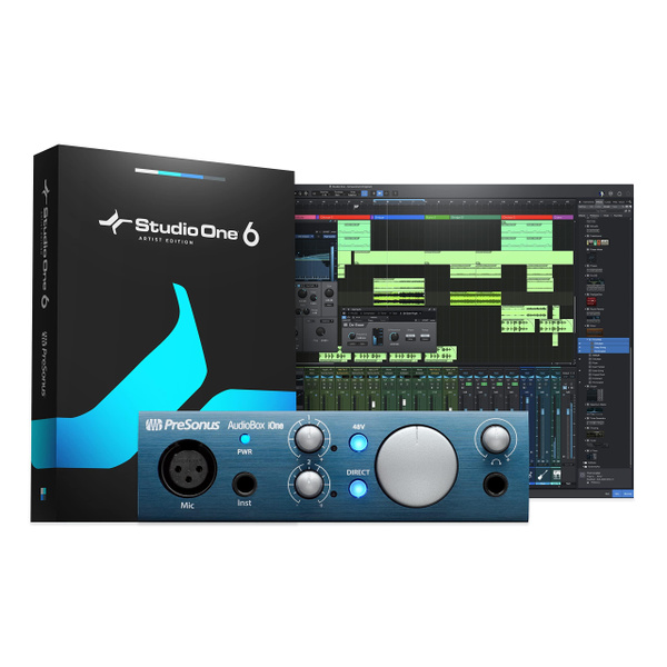 PreSonus AudioBox iOne 2x2 USB/iPad Audio Interface with Studio One Artist and Ableton Live Lite ...