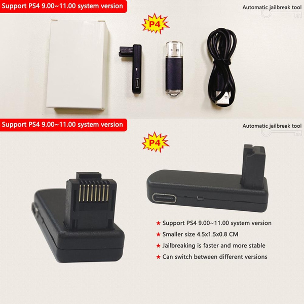 USB Dongle JB For PS4 FW 9.0 11.0 System With Type-C Cable One-Key JB ...