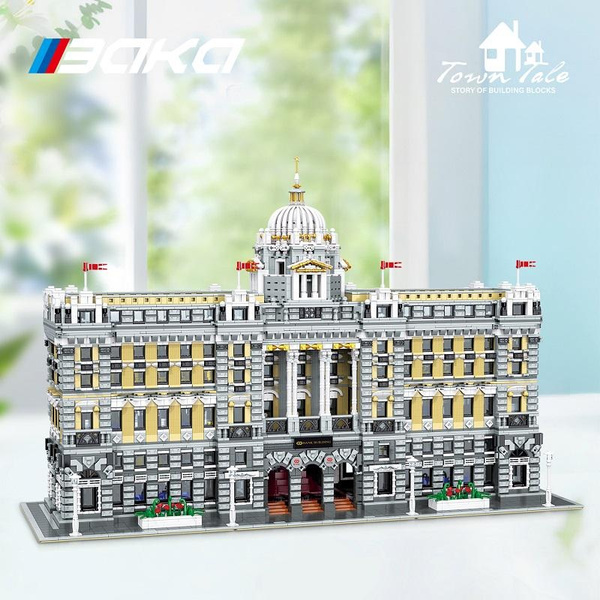 New 10423pcs Bank Building Model Building Block Brick Educational ...