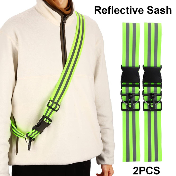 2PCS Reflective Sash Reflective Running Gear High Visibility Safety ...