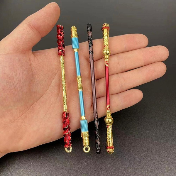 Toy Model Weapon Gold Ring Stick Metal Black Mythical Wukong Cool ...