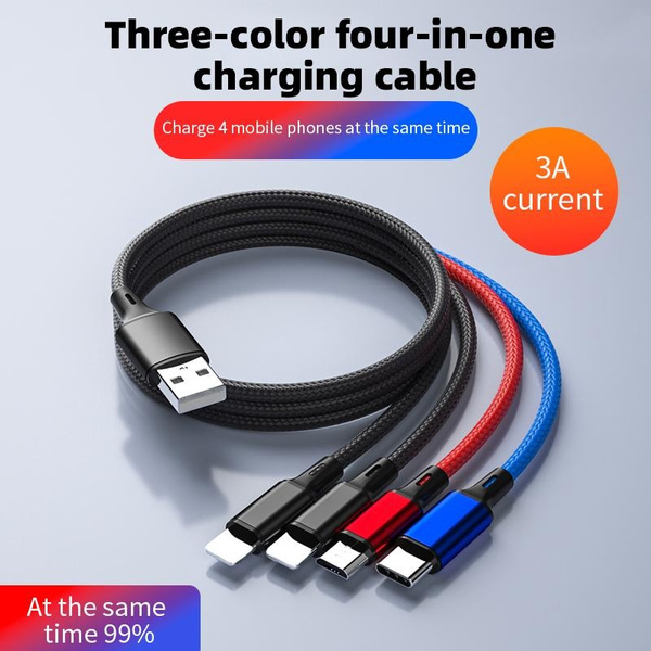 4 in 1 USB C 1.2M Multi Charger Cable Charging Cord Multiple Ports ...