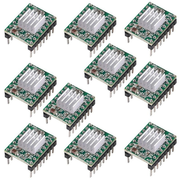 10pcs/set A4988 Stepper Motor Driver Module Adjustable Current Control ...