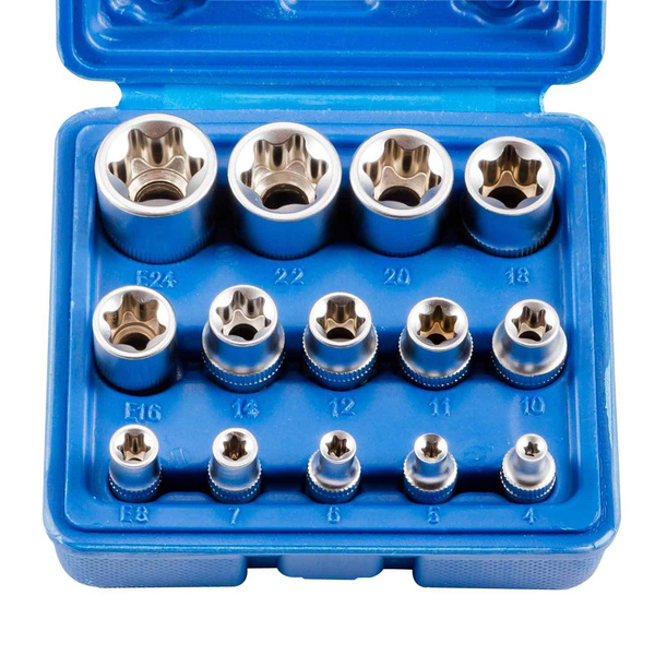 Female E Torx Socket Set 3/8 1/2 1/4 Drive E4 - E24 External Torque ...