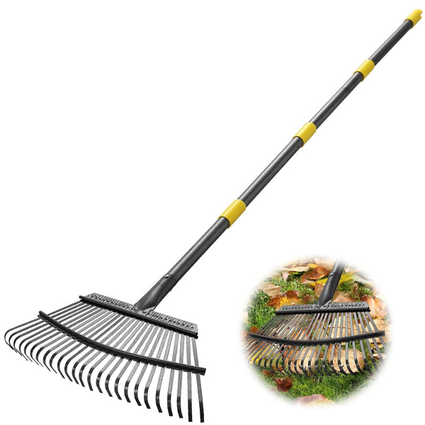 Rake - 79 Inch Long Garden Leaf Rake, 18 Inch Wide Heavy Duty Leaf Rake ...