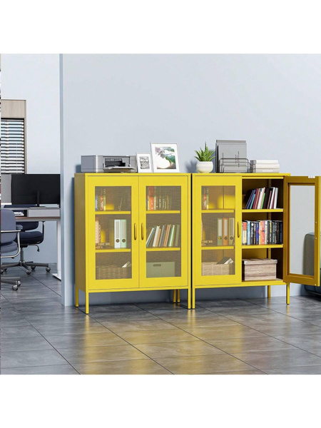 Metal Cabinet,Metal Storage Cabinet,Metal Locker Storage Cabinet With 2 ...