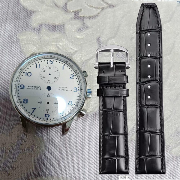 Watch Accessory Kit Include Case Dial Hands Band FOR ETA 7750 Movement ...