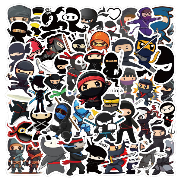 60PCS Cartoon Ninja Samurai Graffiti Stickers Decorative Luggage Box ...