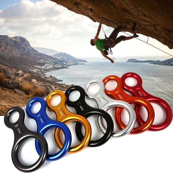 Rock Climbing Carabine 8shape Rigging Descender Aluminum Figure Belay ...