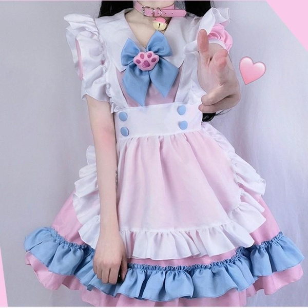 Anime Style Japanese Kawaii Cosplay Maid Costumes Animation Show Lolita ...