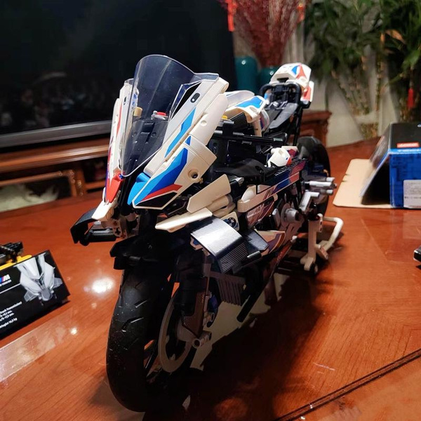 New MOC Motorcycle Motorbike Model Building Block Brick Educational ...