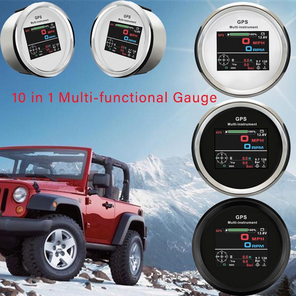 ELING 10 in 1 Multi-functional Gauge with LCD Hour Meter Digital 85mm ...