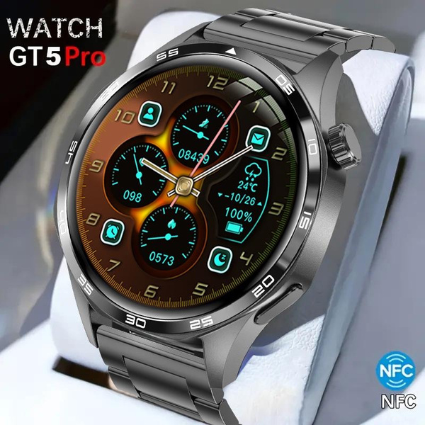For Huawei Xiaomi Smart Watch Men GT 5 Pro AMOLED HD Screen Bluetooth ...