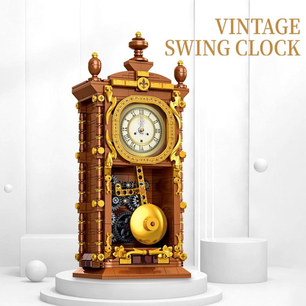 751PCS Classic Retro Series Swing Clock Building Blocks Toy With ...