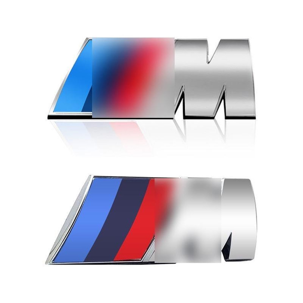 Car Emblem Badge BMW M Series Fender Sticker Decals 3D Metal Sticker M ...