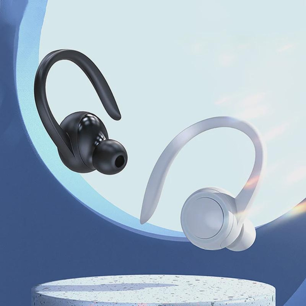 Single Ear Wireless Blue Toothcompatible Headphones Ear-Hook Car Call ...