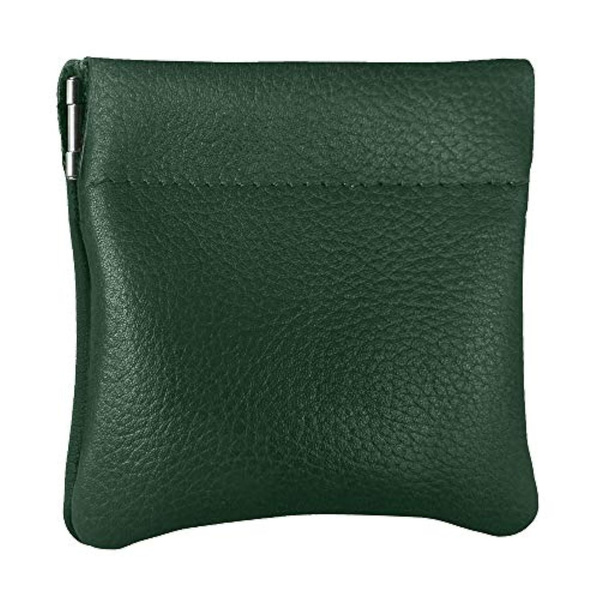 Genuine Leather Squeeze Coin Purse, Coin Pouch Made In U.S.A. Change ...