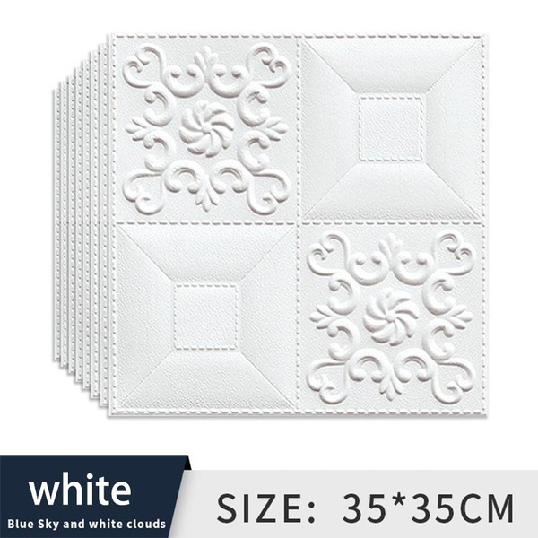 10/20/30/40pcs 3D Wall Tile Sticker, Foam Self Adhesive Impact ...