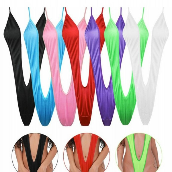 Fashion Sexy Women One Piece Micro Thong Underwear G-String Bodysuit Bikini | Wish