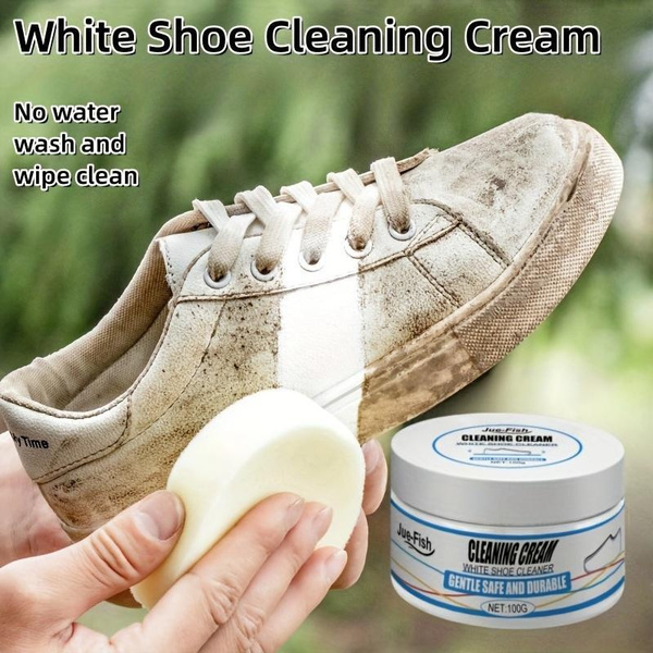 Instant White Shoe Cleaner Cream - Stain Remover & Whitening, Safe for ...