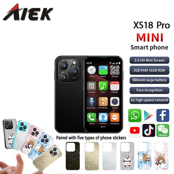 AIEK XS18 Pro Customizable Stickers Dress Up With 2GB RAM 16GB ROM Android 9.0 Face Recognition ...