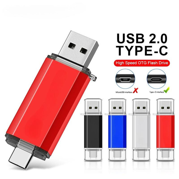 High Speed 512GB 256GB 128GB 64gb OTG 2IN 1 USB Flash Drive Metal Type ...