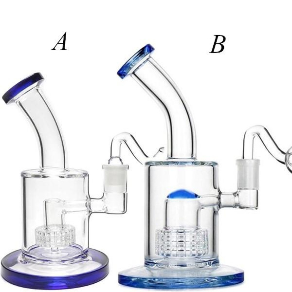 Blue Matrix Small Rigs Thick Glass Water Pipe Hookah Dab Rig for ...