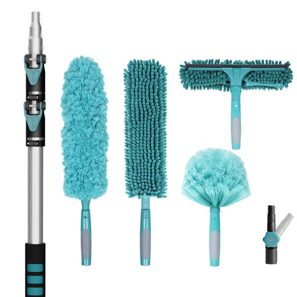 20 Foot High Reach Duster Kit With 5-12Ft Extension Pole High Ceiling ...