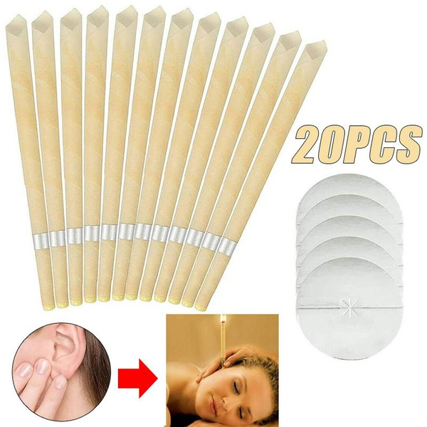 20x Ear Candles Wax Cleaning with Filter Beeswax Ear Candles Ear Candle ...