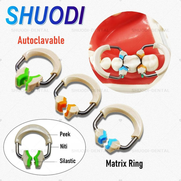 1 piece Dental Matrix System Set Contoured Matrices Clip Ring Matrix ...